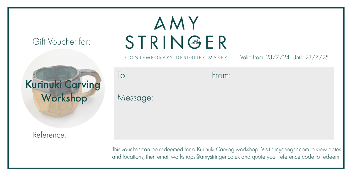 Kurinuki Workshop - Gift Voucher – Amy Stringer
